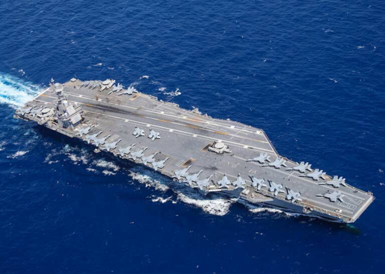 The nuclear-powered aircraft carrier USS Ford as an electrical ...